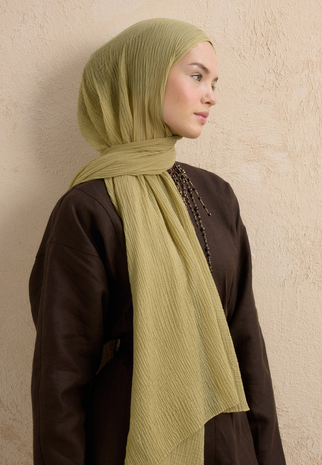 Modal Crinkle Hijab Sage – Fresh Scarfs Co.