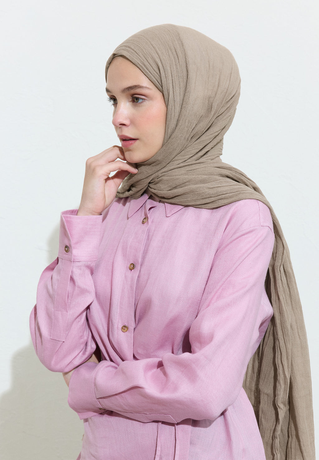 Cotton Linen Hijab Flat White – Fresh Scarfs Co.
